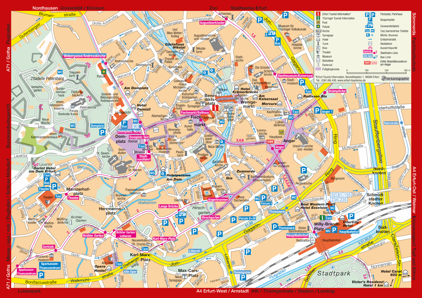Map of Erfurt - Erfurt Tourismus